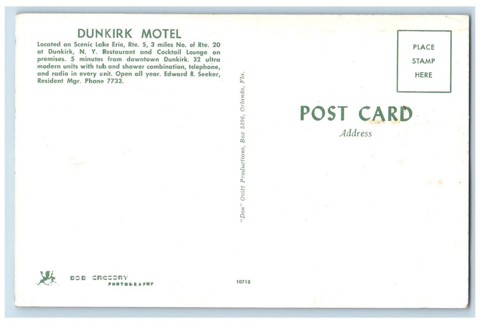 Dunkirk New York Postcard Dunkirk Motel Multiview Signage c1960 Vintage ...