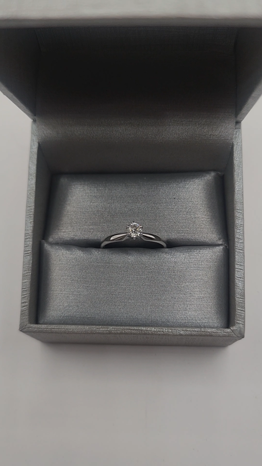 Zales 1/4 CT Diamond Solitaire Engagement Ring 14K White Gold Size 7 ...