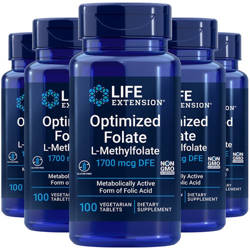 Optimized Folate L-Methylfolate 1700 mcg - 5X100 Veg Tabs Life ...