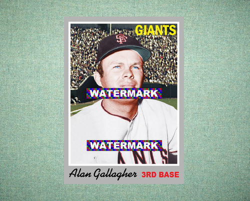 Alan Gallagher San Francisco Giants 1970 Style Custom Baseball Art Card ...
