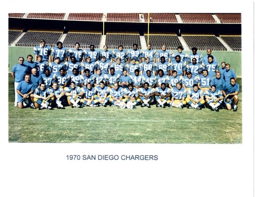1970 SAN DIEGO CHARGERS 8X10 TEAM PHOTO HADL ALWORTH FOOTBALL NFL AFL ...