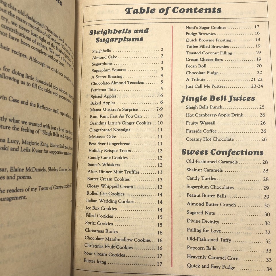 Christmas Cookbook Sleigh Bells and Sugarplums Holiday Recipes Vintage ...