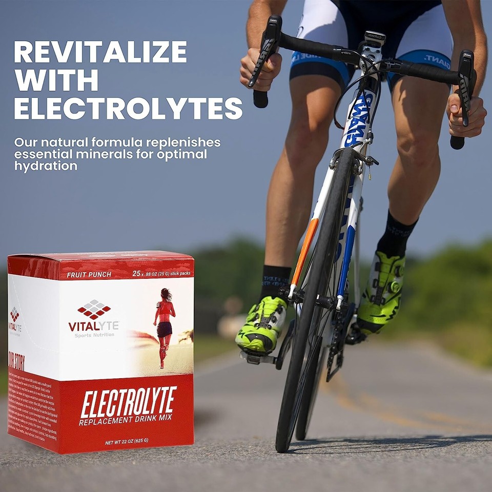 Vitalyte Electrolyte Powder Drink Mix Bundle, Pouch + Packets, Fruit ...