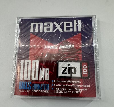 100 MB Zip Disk Zip 100 Megabyte By Maxell IBM Formatted NEW | eBay