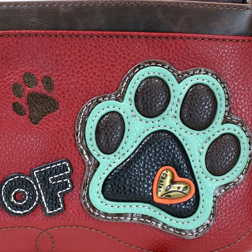 New Chala Mini Crossbody PAW Print WOOF Bag Pleather Small Purse ...