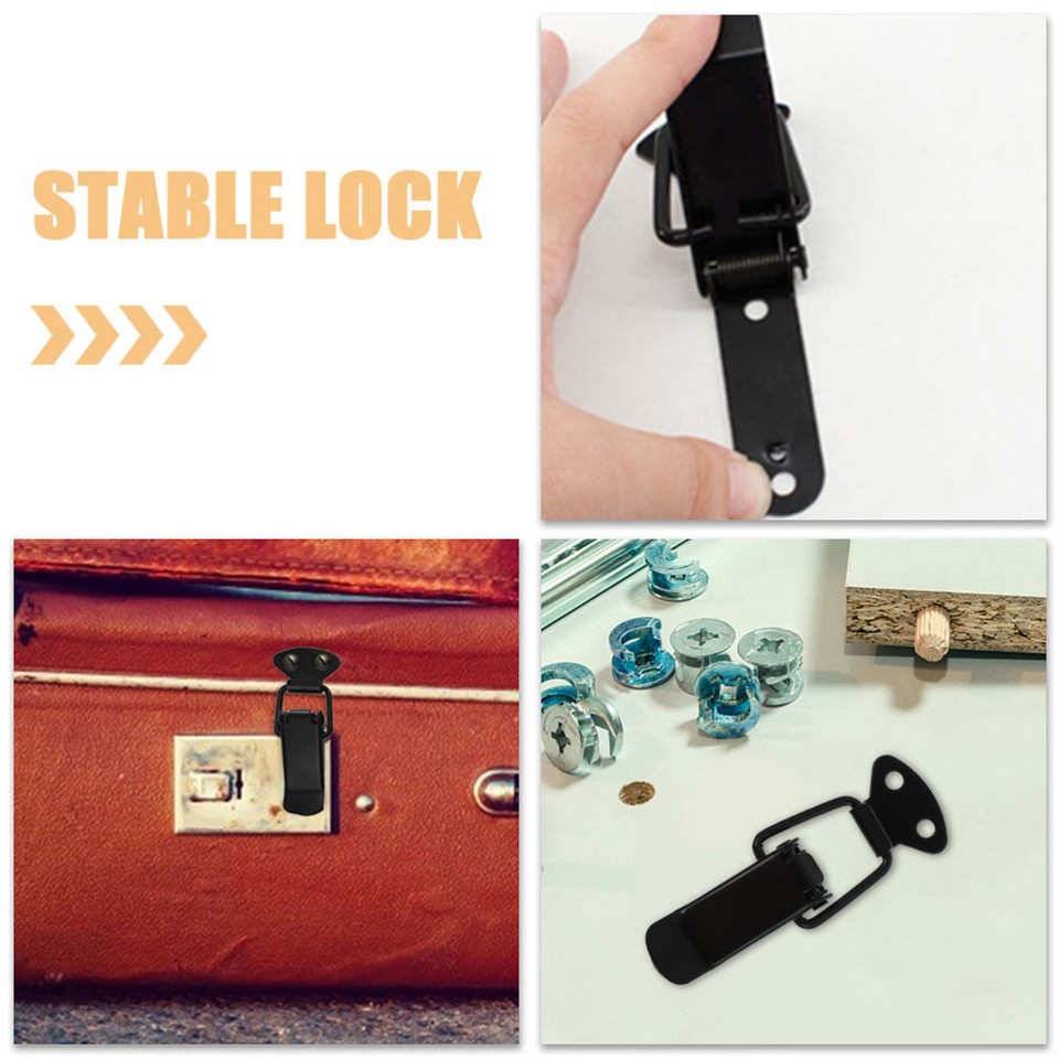 4 Set Box Lid Closure Snap Black Concealed Toggle Latch Clamp Cabinet ...