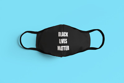 Black Lives Matter #BLM Three Ply Cotton Face Mask Reusable Washable ...