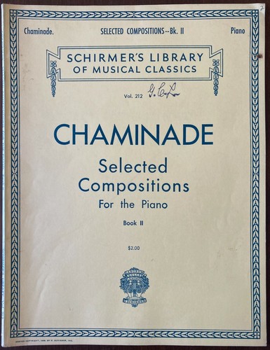 CHAMINADE Selected Compositions for Piano - Book Two - 1927 Piano Music ...