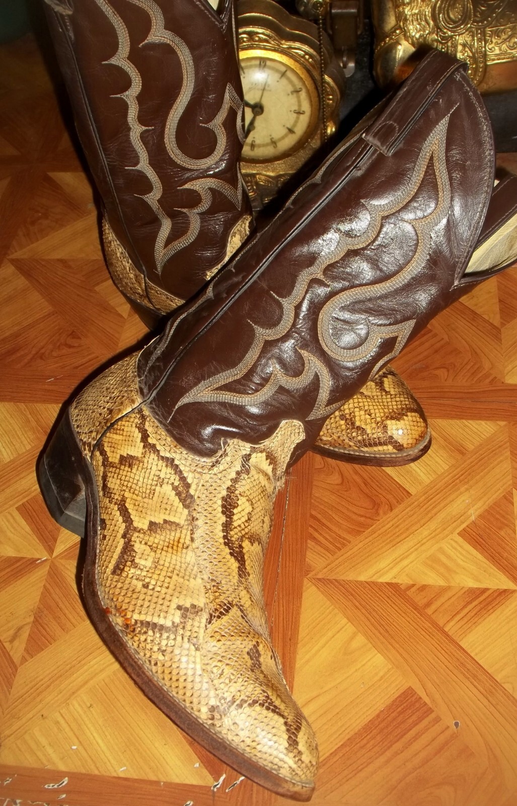 Vintage Abilene Python Snakeskin Cowboy Boots Abilene… - Gem