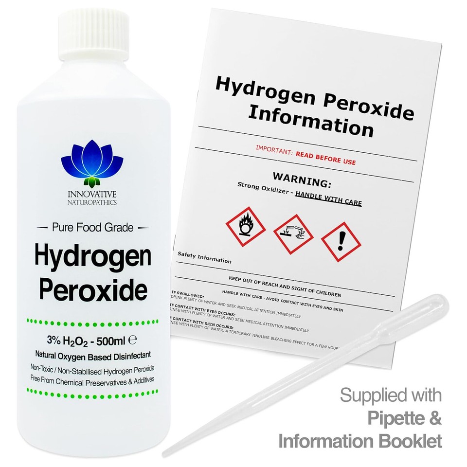 Hydrogen Peroxide Food Grade Various % Percent Solution Pure & Additive ...