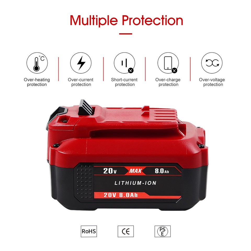 1~2x 20V 8.0AH For Craftsman 20 Volt MAX Li-ion Battery CMCB204 CMCB202 ...