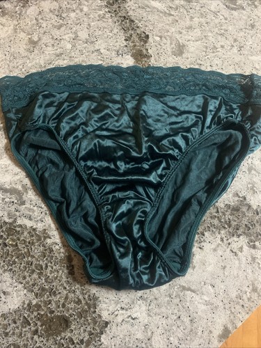 Vintage Second Skin Panty Sz 8 Forest Green With Lace Waist | eBay