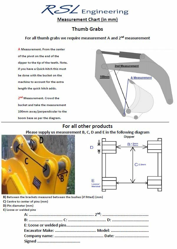 RSL digger excavator tree stump root ripper tine tooth 0.75t - 14t pins ...