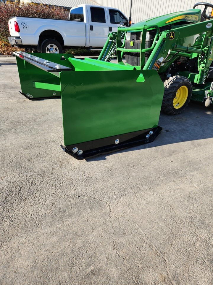 12'x 36" Wheel Loader Bucket Slip Mount Snow Pusher Box Plow HD Rubber ...