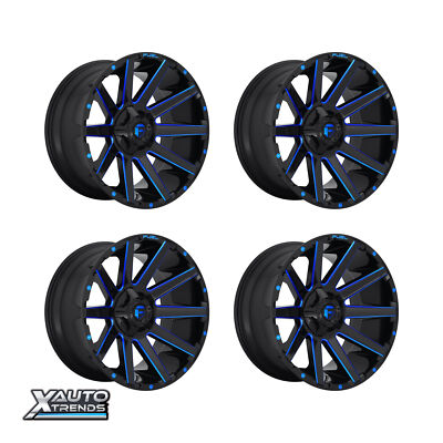 Fuel Off-Road D644 Gloss Black Blue Tinted Clear 20X10 5X114.3/5X127 ...