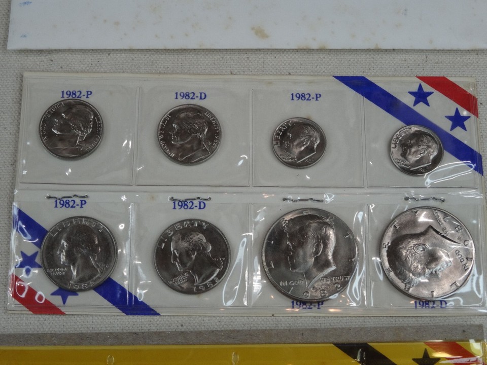 1982 P & D United States 15 Coin Set Philadelphia Denver Uncirculated ...