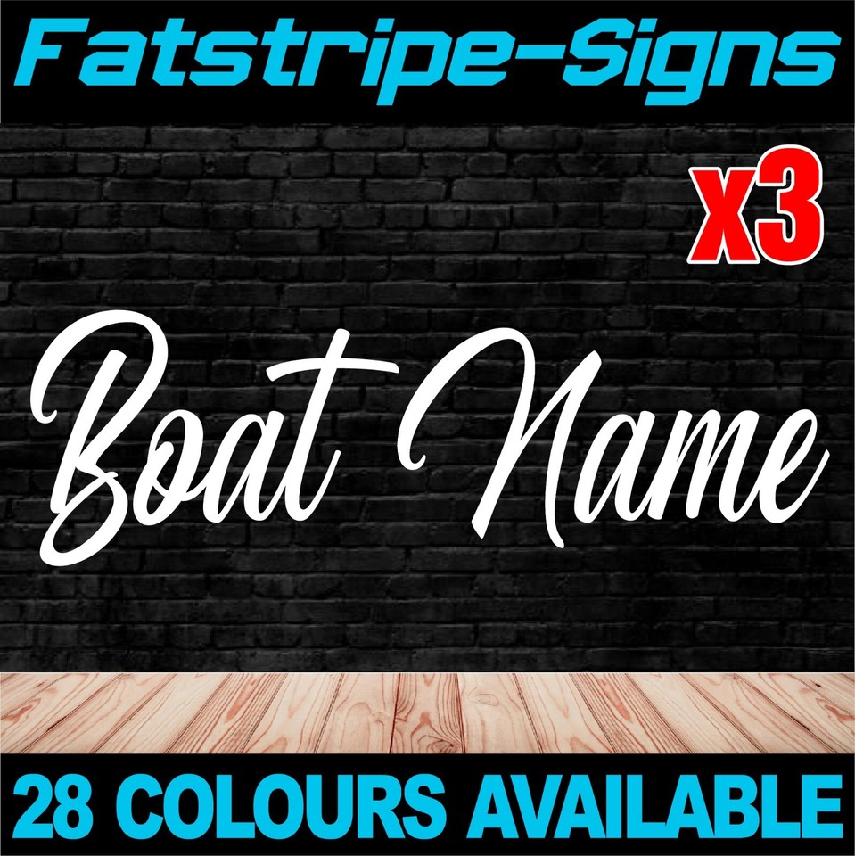 PERSONALISED NARROW BOAT BARGE CANAL BOAT x3 VINYL STICKERS GRAPHICS ...