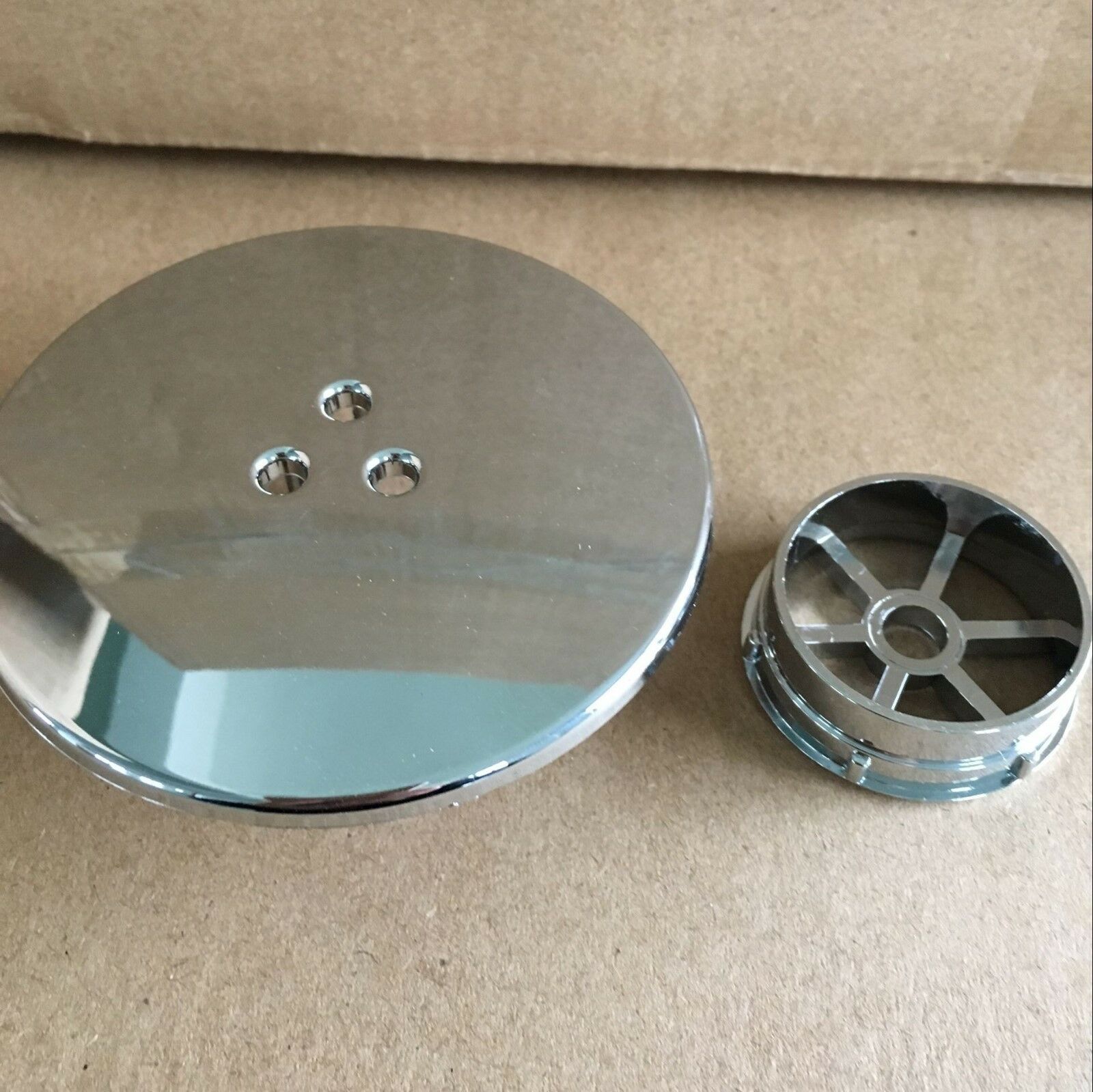Chrome Cap/Tube/Sediment Cup &Cover For 50mm or 90mm Shower Tray Waste ...