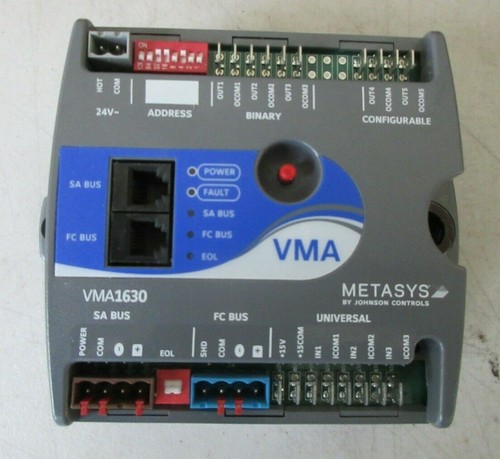 JOHNSON CONTROLS MS-VMA1630-0 REV R S/W VER 6.2 VMA 1630 METASYS HVAC ...