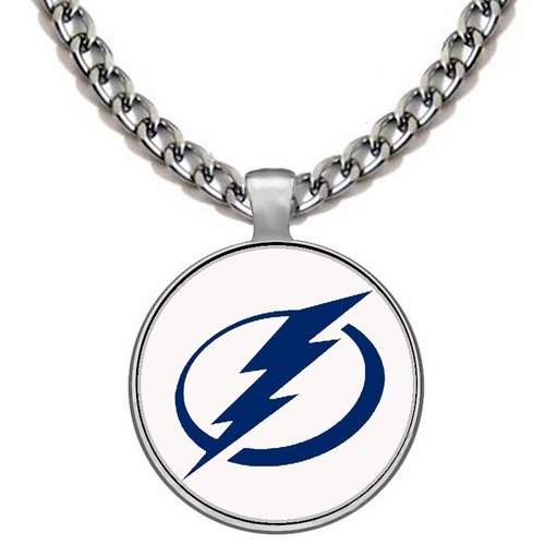 Large Tampa Bay Lightning Stainless Steel Chain Pendant Necklace Free ...