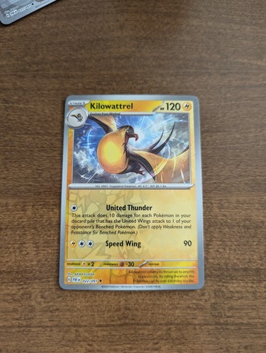 Pokémon TCG Kilowattrel Paldean Fates 022/091 Reverse Holo Uncommon | eBay