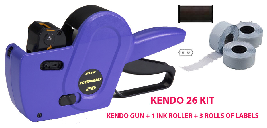 PRICE GUN SATO KENDO 26 KIT = KENDO 26 GUN + 3 ROLLS LABELS + 1 INK ...
