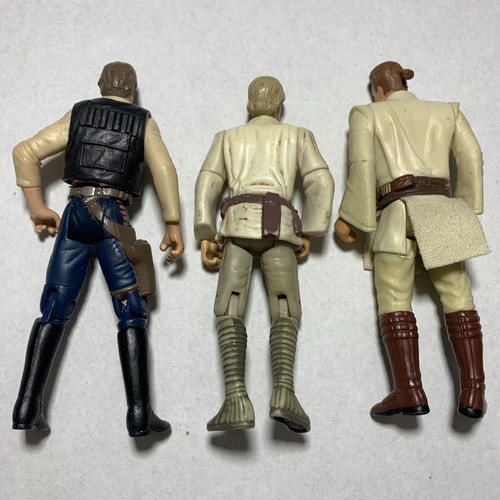 1999 Star Wars Hasbro Hans Solo, Luke Sky Walker & Obi-Wan Kenobi ...