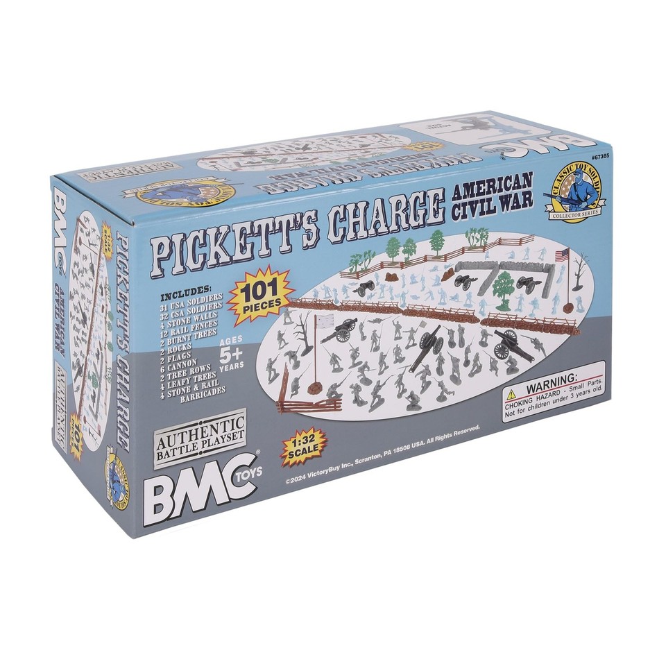 BMC Toys Civil War Pickett's Charge Toy Army Soldiers Set 101pc 67385 ...