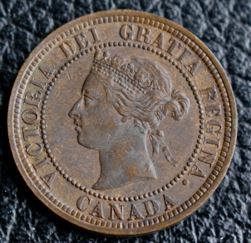 OLD CANADIAN COIN 1882 H ONE CENT LARGE CENT BRONZE - Victoria - Nice ...