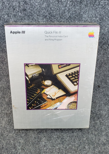 Apple III QuickFile III Software New In Box Vintage Apple 1982 Computer ...