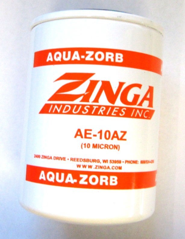 ZA AE-10-AZ - Zinga Spin on Aqua-Zorb Filter 10 Micron 1" - 12 Threads 3.8" Diam | eBay