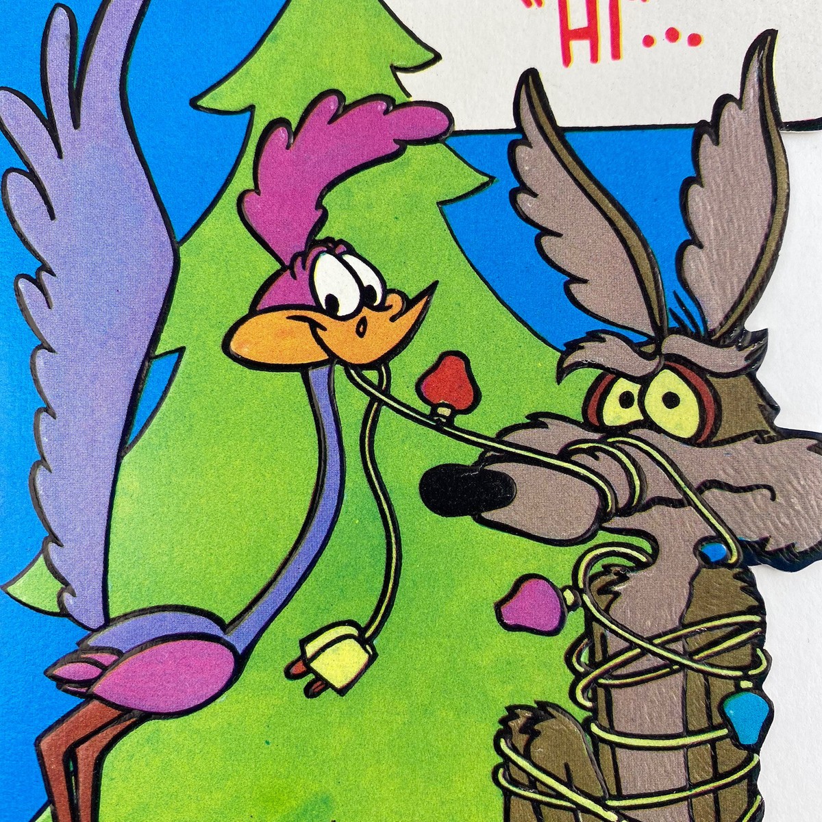 Road Runner Cartoon Christmas Santa Dash Cartoon Christmas Card Etsy