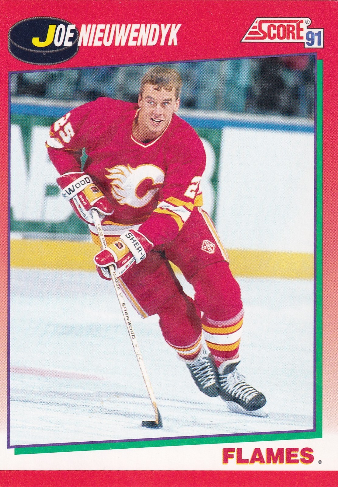 1991-92 Score #170 Joe Nieuwendyk-Calgary Flames + (Yes 4 Free Mystery ...