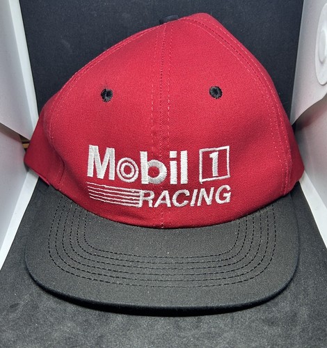 Vintage Mobil 1 Racing Hat Red & Black Snapback Cap USA | eBay