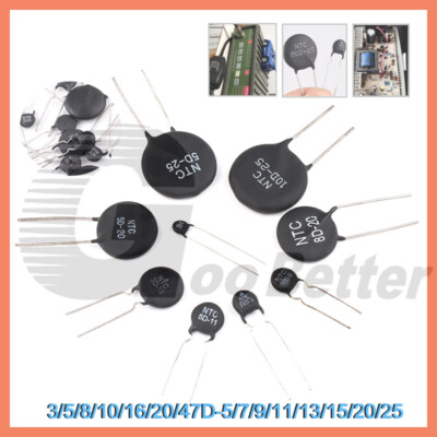 NTC/PTC Power Thermistor Inrush Current Limiter 3/5/8/10/16/20/47D-5/13 ...