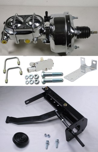 Universal Under Dash Pedal 7" Single Chrome Power Booster Kit & Master ...