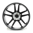Konig MY8850843F Set of 4 18x8 Myth Gloss Black Wheels w/Machined Blue ...