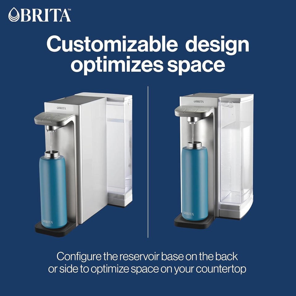 Brita Hub Instant 12 Cup Countertop Electric Water Filtration Dispenser ...