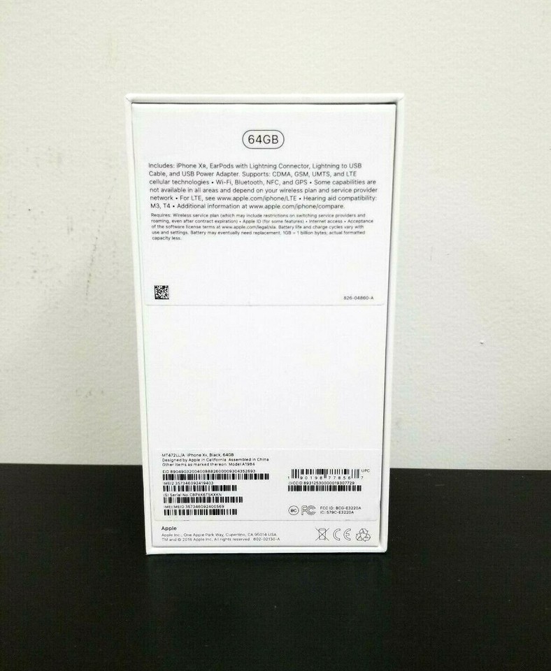 iPhone XR Box with OEM Apple Accessories Included Original Charger ...