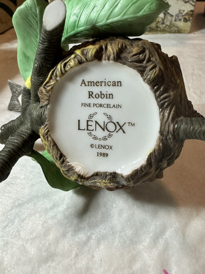 Lenox Garden Birds Collection American Robin 1989 Vintage | eBay
