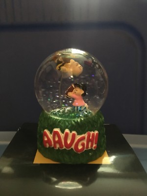 NEW Peanuts Charlie Brown Lucy Football Gag Snow Globe Water Augh! Mini ...