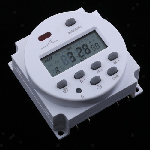 12 VOLT DC PROGRAMMABLE DIGITAL 12V TIMER CONTROL SWITCH 16 CYCLES ON ...