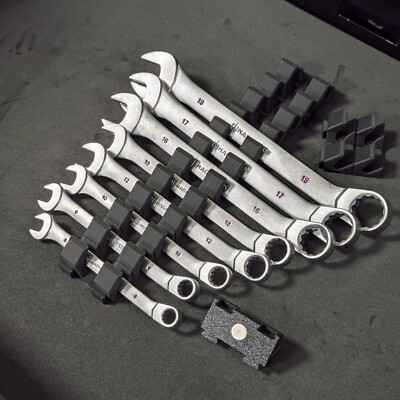 Magnetic Spanner Holder - Wrench Rack Stand - Mechanic Toolbox Drawer ...