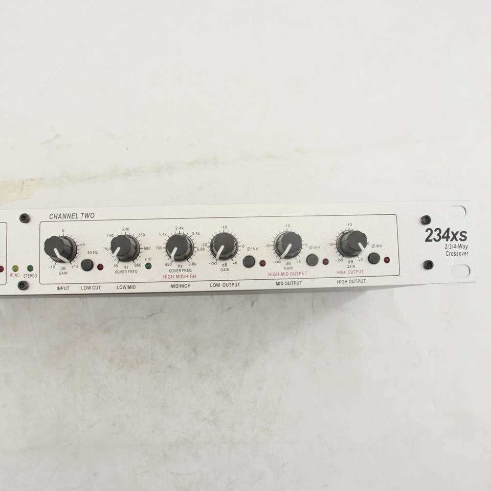 DBX 234XS 2/3Way Crossover Stereo Electronic 4-Way Mono Audio Device ...