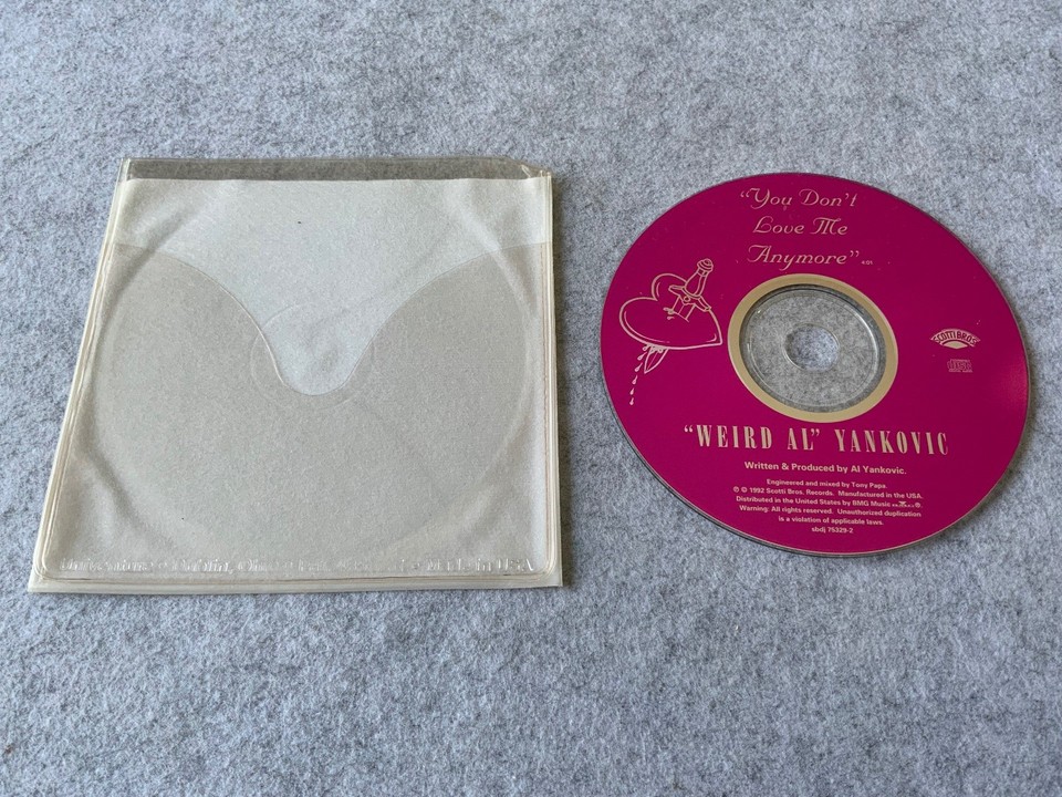 "Weird Al" Yankovic - You Don't Love Me Anymore CD 1992 Promo Comedy ...