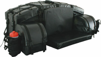 Universal ATV Rear Rack Pack Seat Soft Storage Cargo Bag ATV Tek Black ...