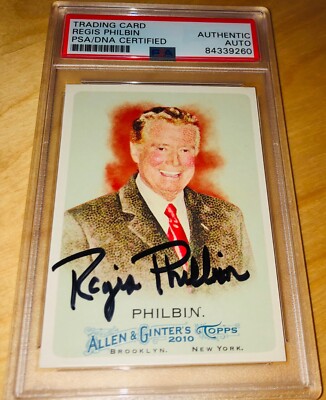 Regis Philbin 2010 Allen & Ginter #277 PSA Signed Card Auto RIP RARE A ...