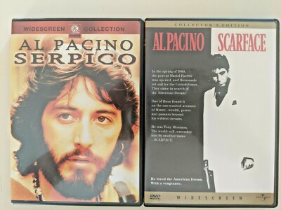Lot of 2 Al Pacino DVDs - Serpico And Scarface - Like New In Cases With ...