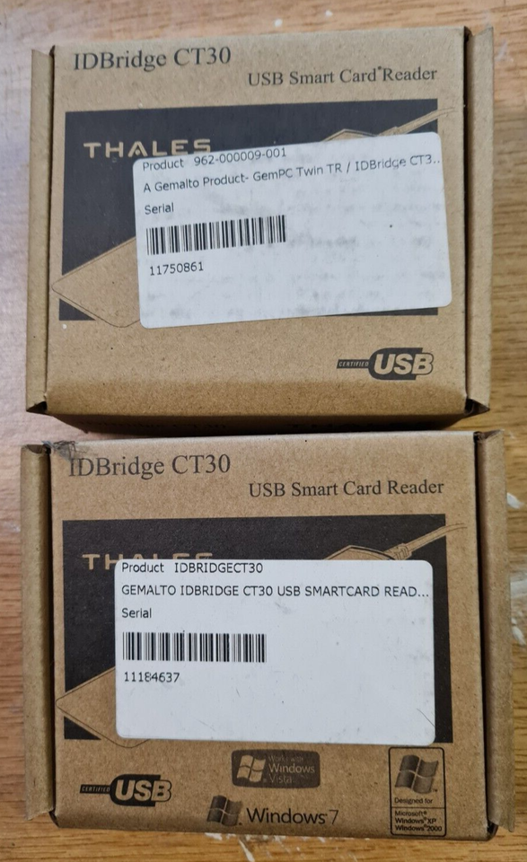 30 x Gemalto IDBridge CT30 12MBps Compact USB Smart Card Reader ...
