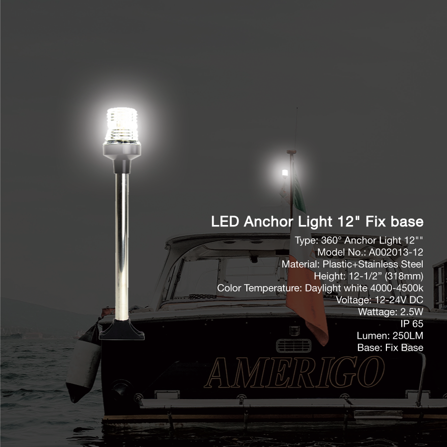 LED ANCHOR LIGHT 12" Fix base | eBay